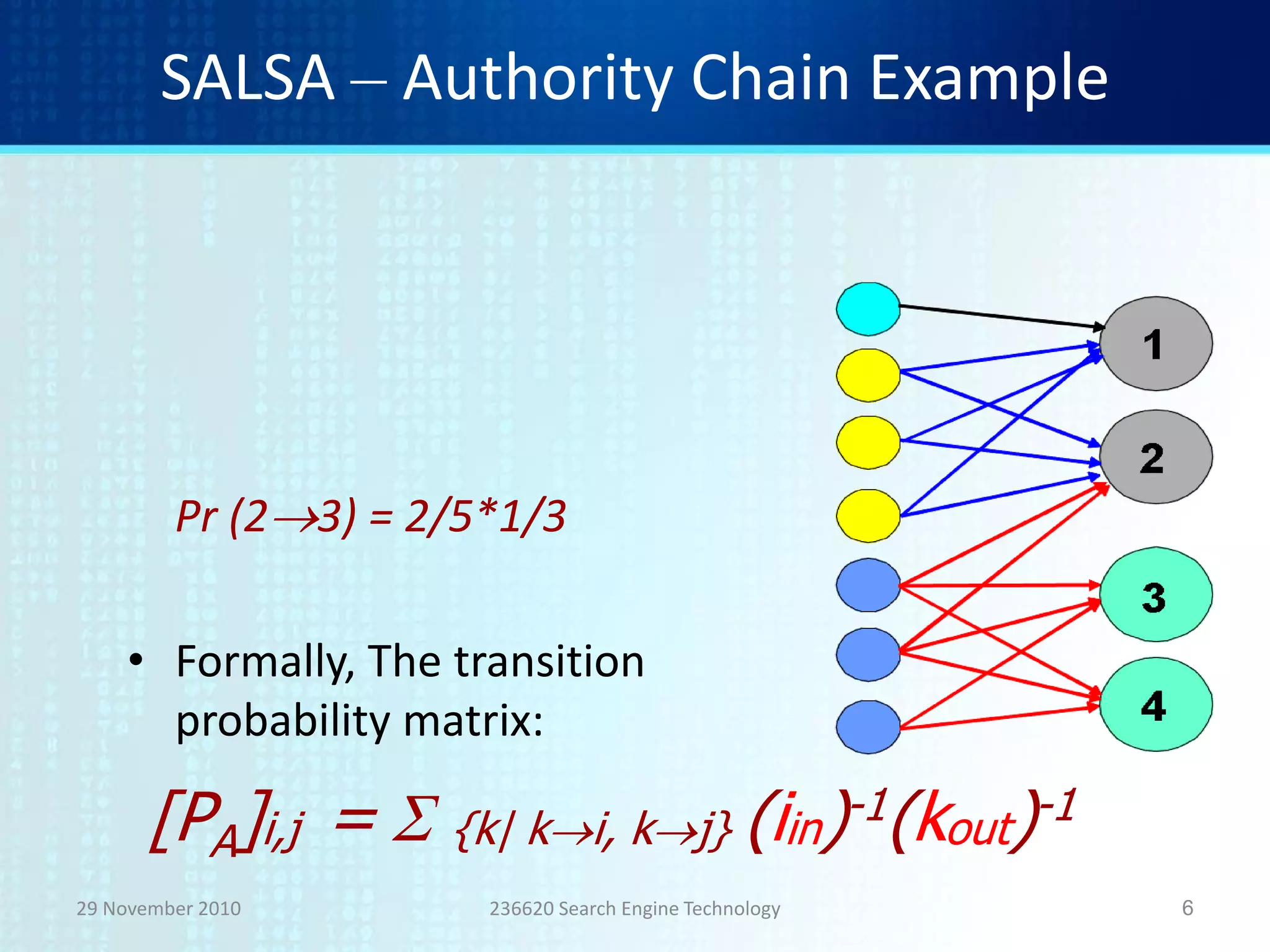 Tutorial 7 (link analysis) | PPT