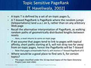 Tutorial 7 (link analysis) | PPT