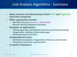 Tutorial 7 (link analysis) | PPT