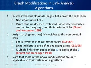 Tutorial 7 (link analysis) | PPT