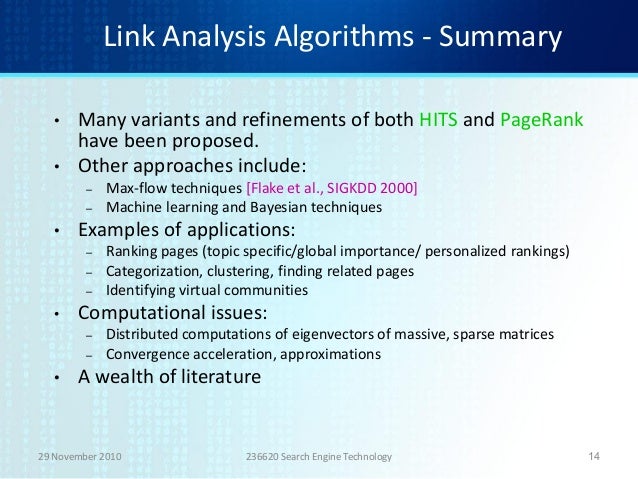 Tutorial 7 (link analysis)