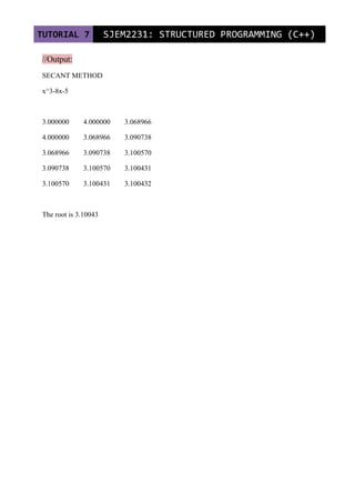 C++ TUTORIAL 7 | PDF