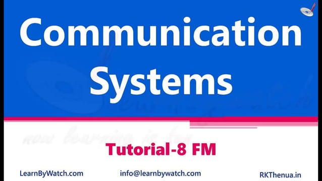 Tutorial 8 fm | Communication Systems | PPT