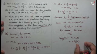 Tutorial 8 fm | Communication Systems | PPT