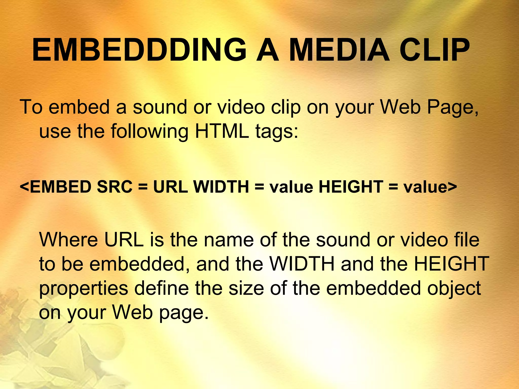 Tutorial 9 multimedia web page | ODP