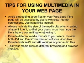 Tutorial 9 multimedia web page | ODP