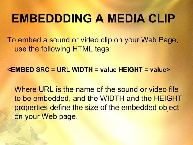 Tutorial 9 multimedia web page | PPT