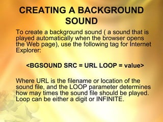 Tutorial 9 multimedia web page | ODP