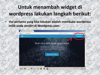 Tutorial add widget wordpres | PPTX