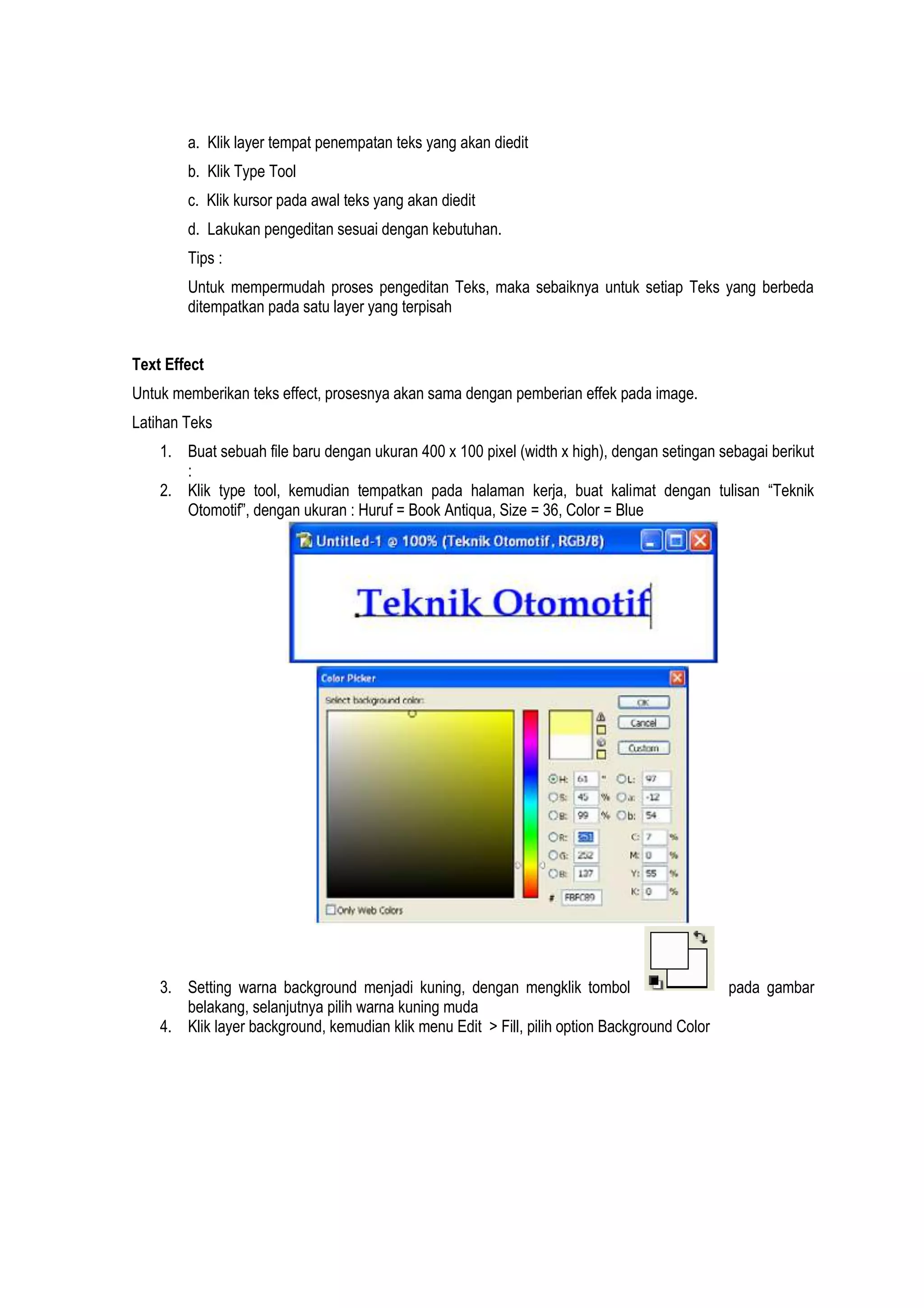 Tutorial adobe photoshop | DOCX