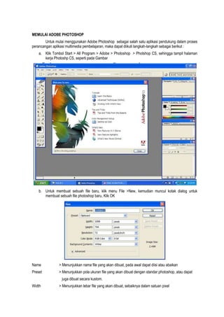 Tutorial adobe photoshop | DOCX