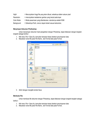 Tutorial adobe photoshop | DOCX