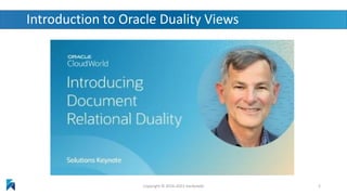 Tutorial Advanced How-To - Oracle 23c Duality views | PDF
