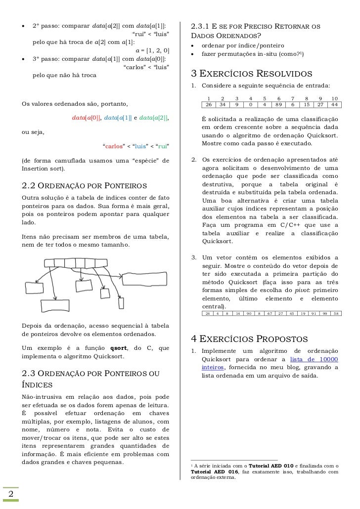 Tutorial Aed Iii 006 Algoritmo De Ordenação Quicksort