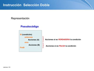 Tutorial algoritmo estructuras condicionales | PPTX
