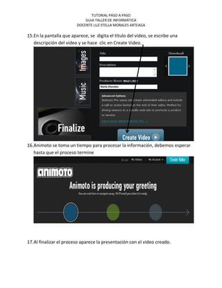 Tutorial animoto | PDF