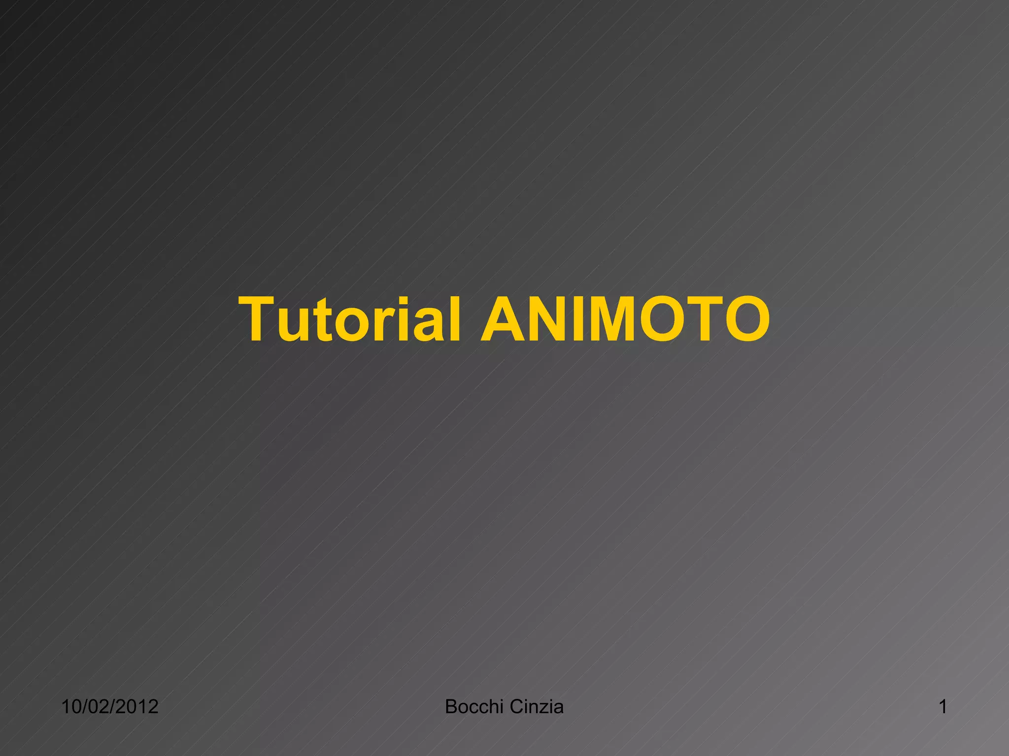 Tutorial animoto | PPT | Video Production | Content Production