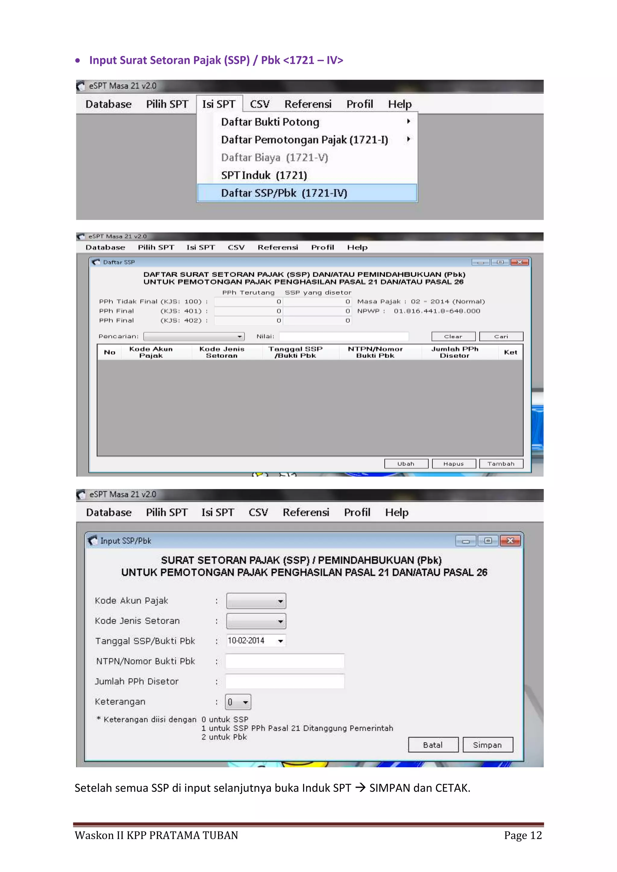 TUTORIAL APLIKASI ESPT PPH 21 | DOCX