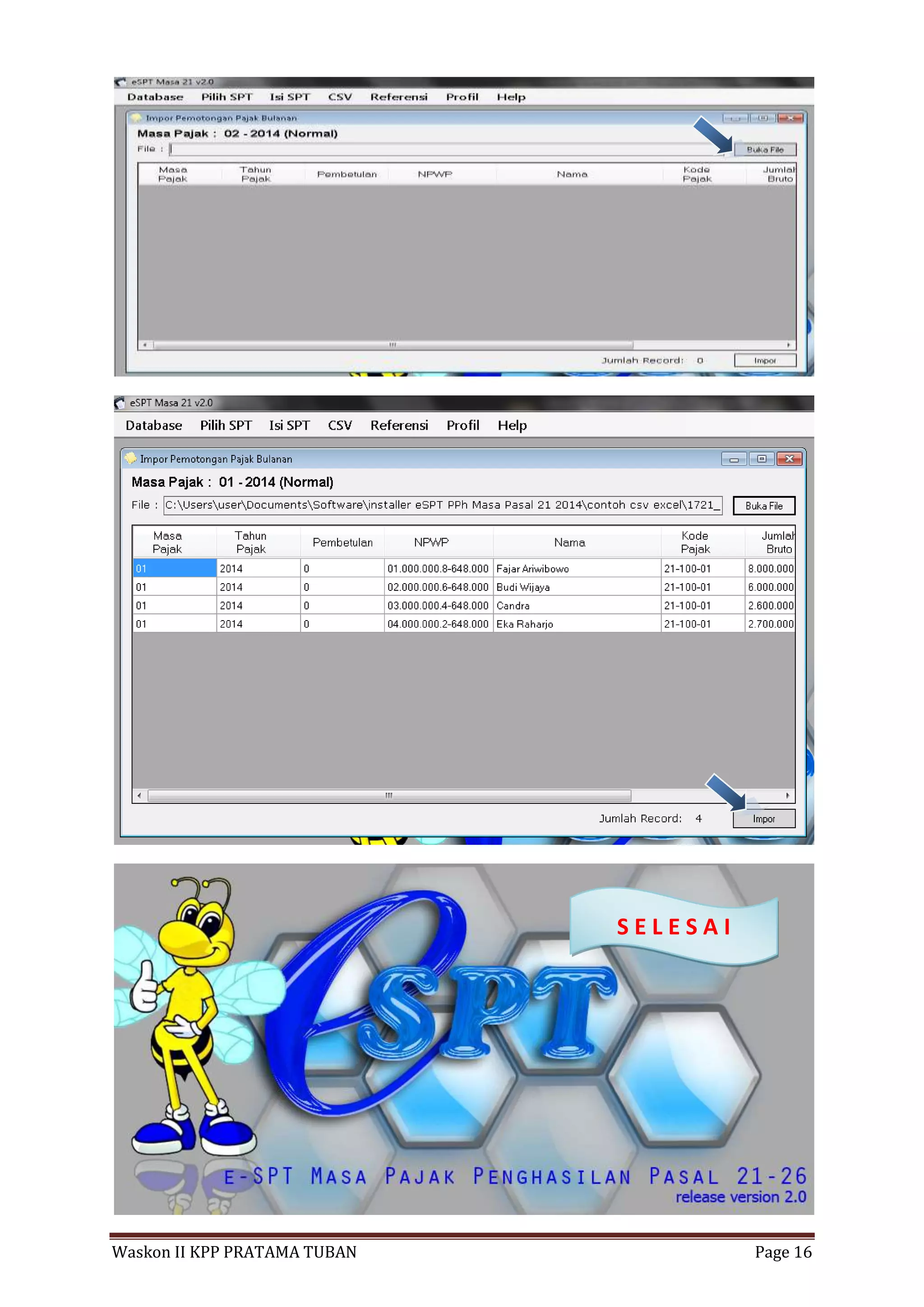 TUTORIAL APLIKASI ESPT PPH 21 | DOCX