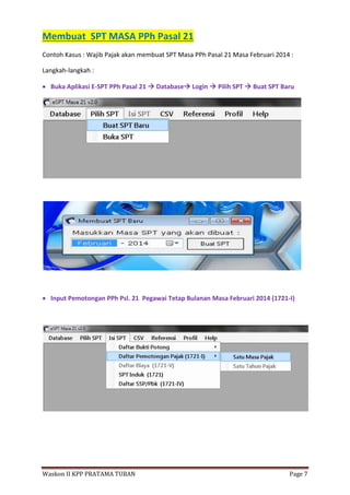 TUTORIAL APLIKASI ESPT PPH 21 | DOCX
