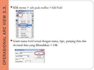Tutorial Penggunaan Aplikasi ArcView 3.3 untuk Pengolahan Data Kesehatan | PPT