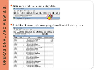Tutorial Penggunaan Aplikasi ArcView 3.3 untuk Pengolahan Data Kesehatan | PPT