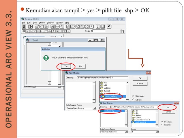 Tutorial Penggunaan Aplikasi ArcView 3.3 untuk Pengolahan Data Kesehatan | PPT