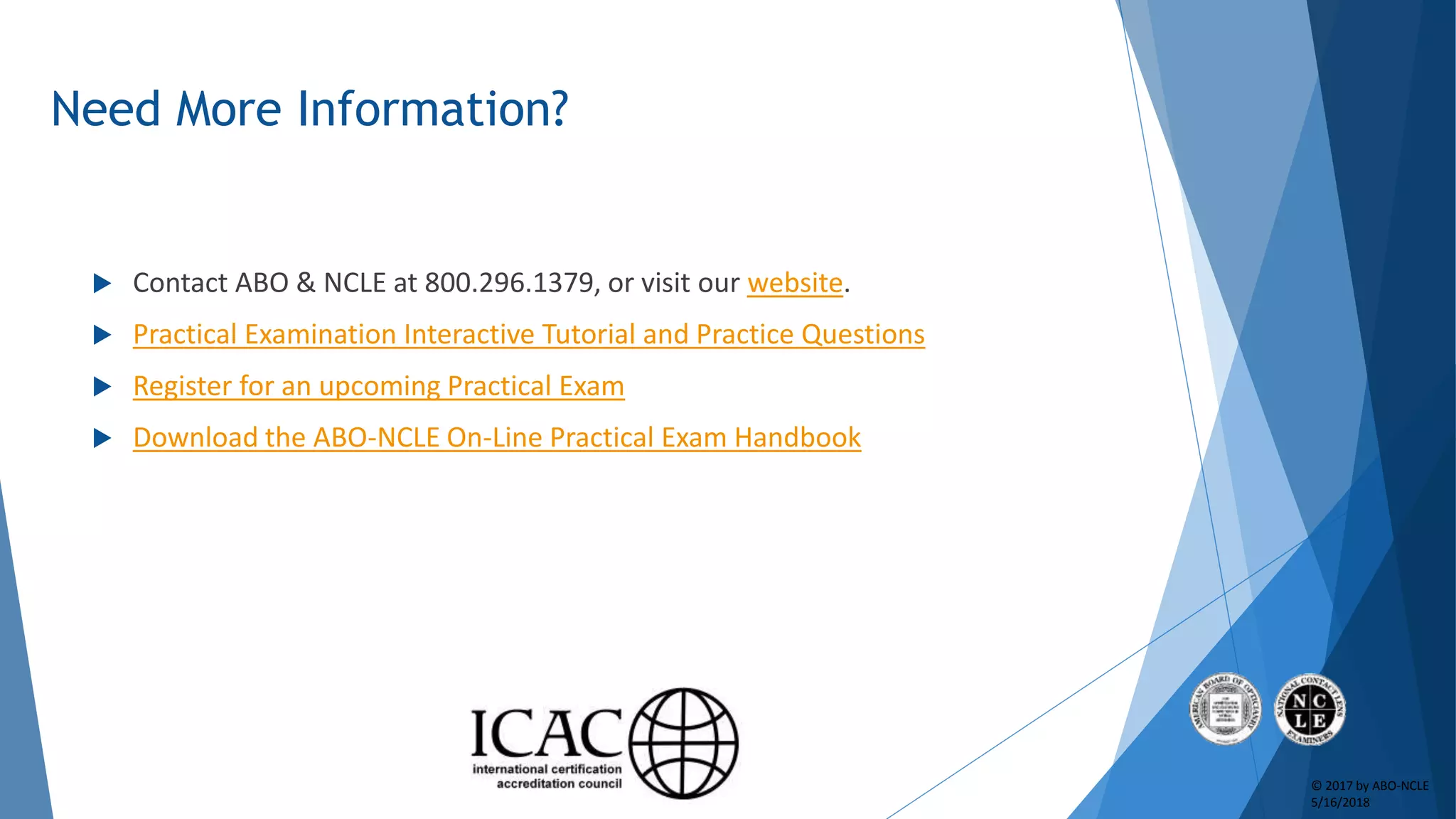 ABO & NCLE Practical Exam Slideshow Tutorial | PPTX