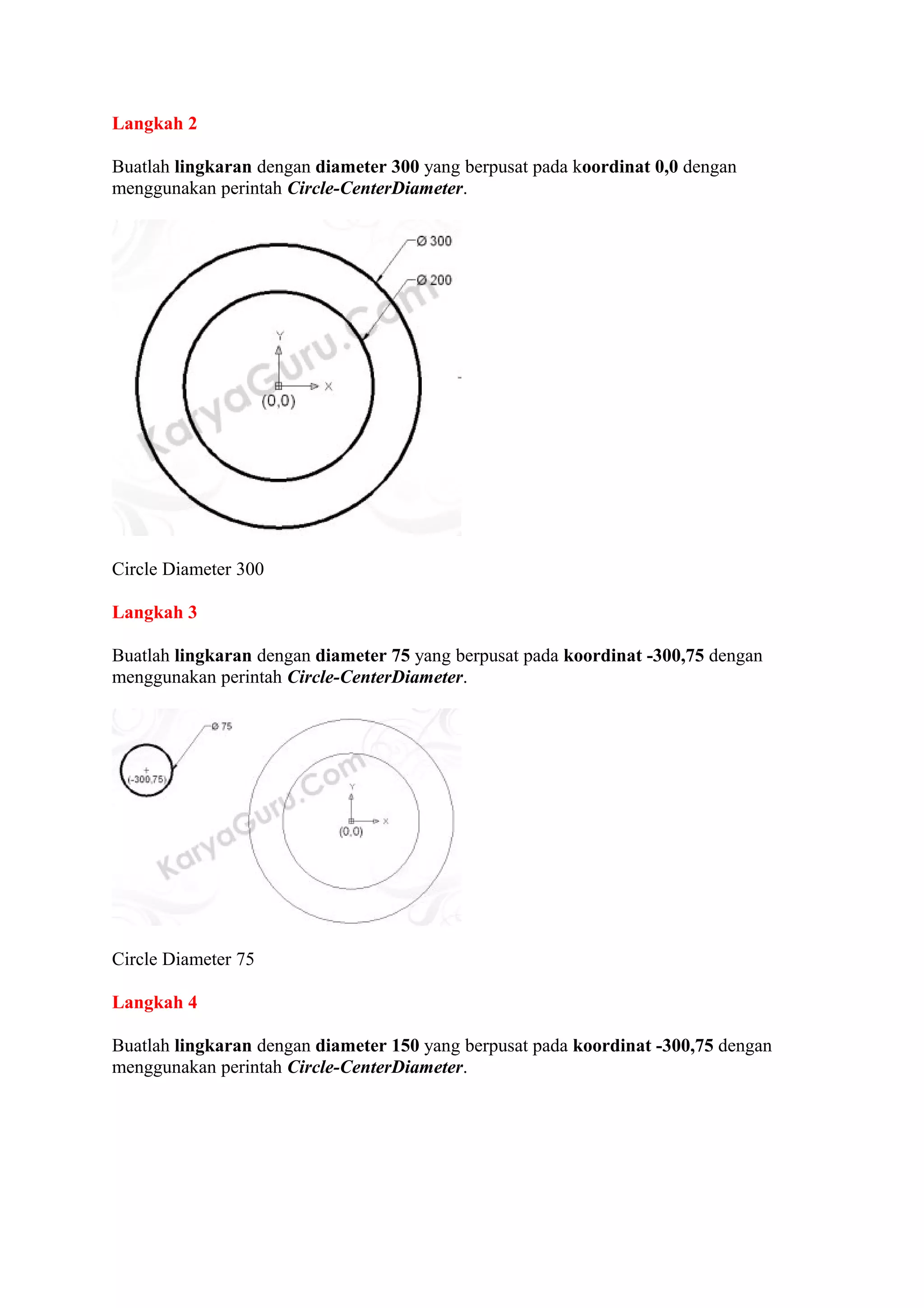 Tutorial auto cad circle | DOC