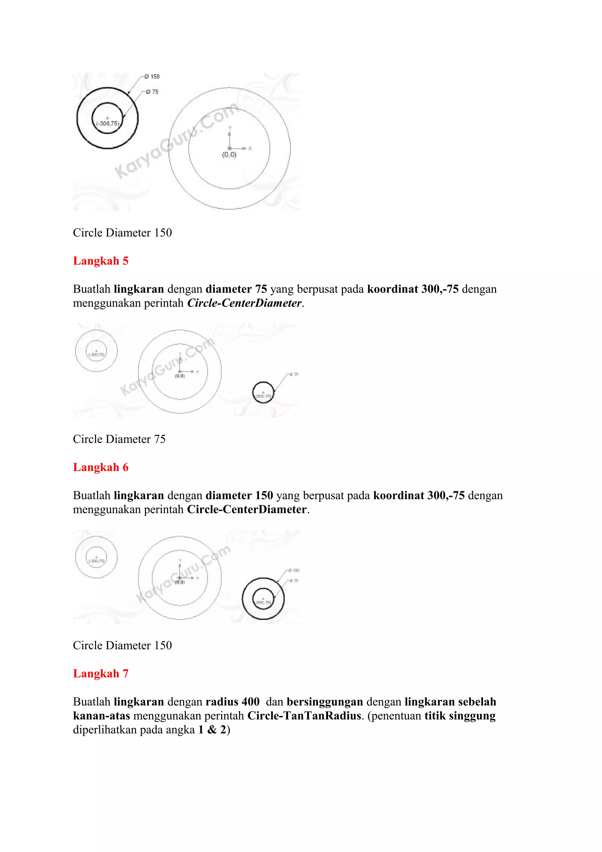 Tutorial auto cad circle | DOC