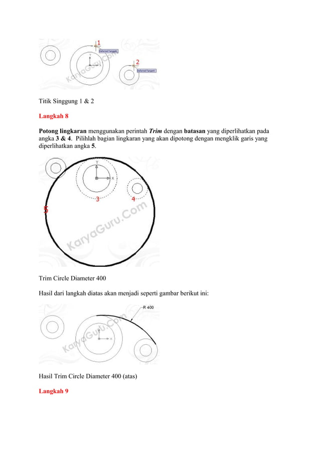 Tutorial auto cad circle | PDF