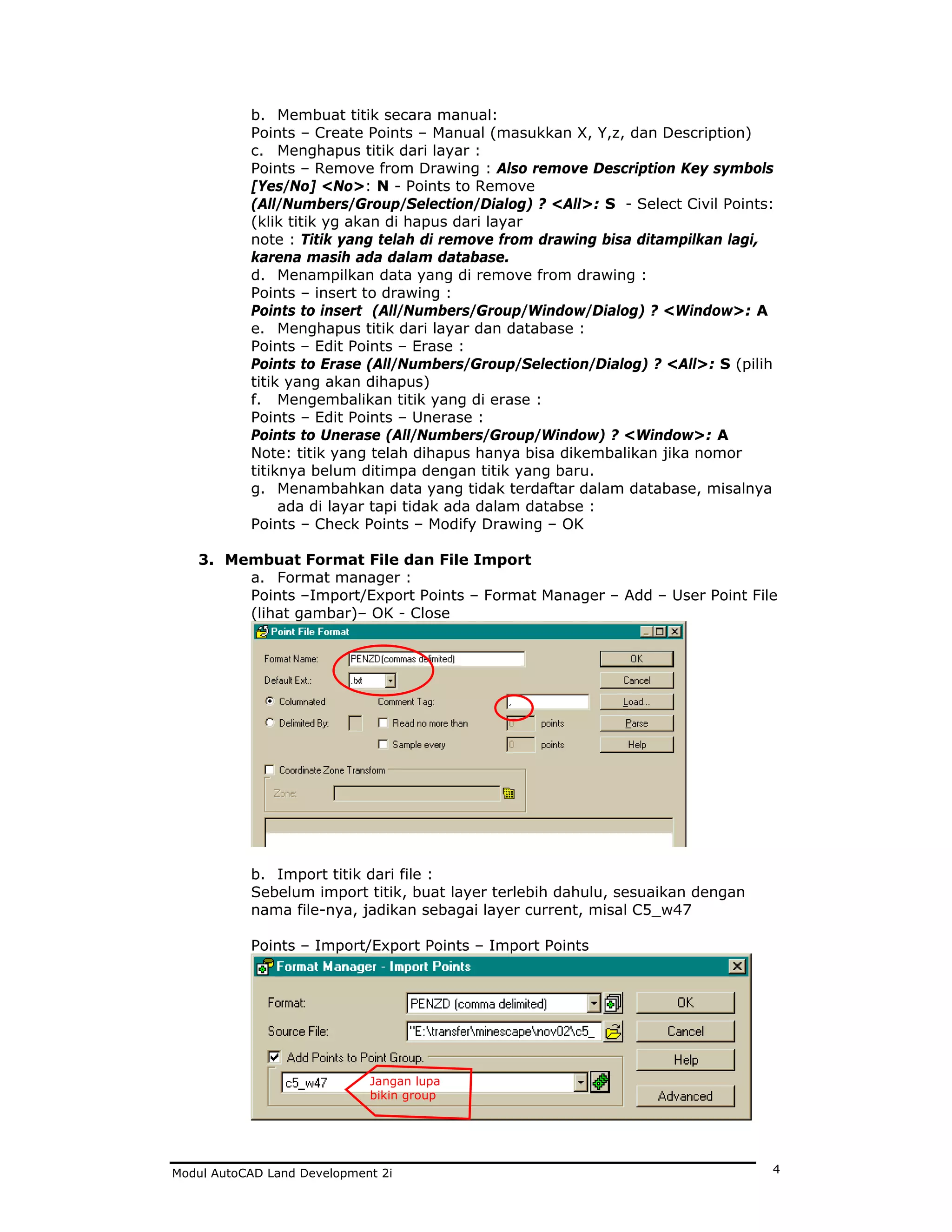 Tutorial+auto cad+land+dev+2i | PDF