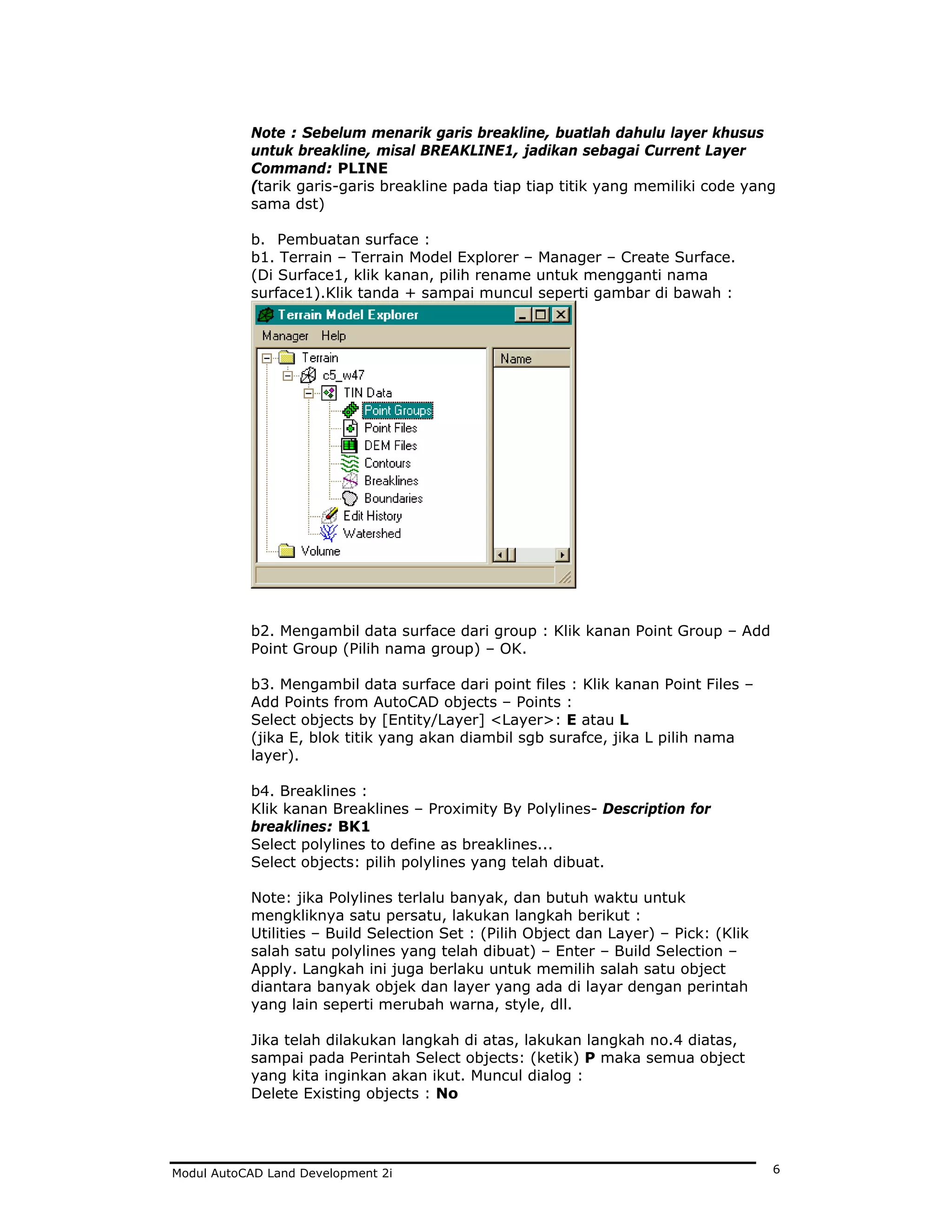 Tutorial+auto cad+land+dev+2i | PDF