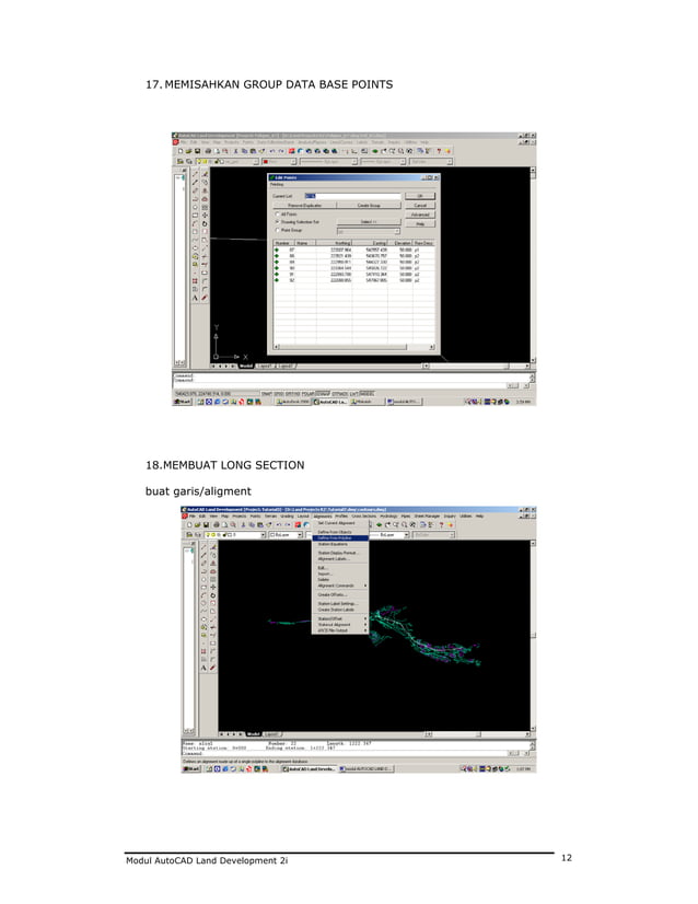 Tutorial+auto cad+land+dev+2i | PDF