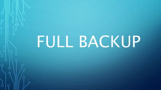 Tutorial backup sql server | PPTX
