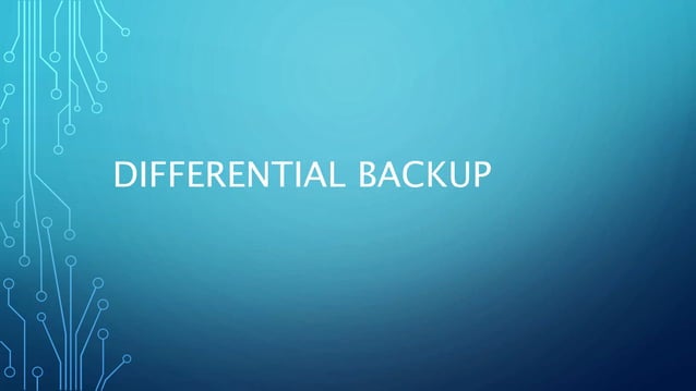 Tutorial backup sql server | PPTX