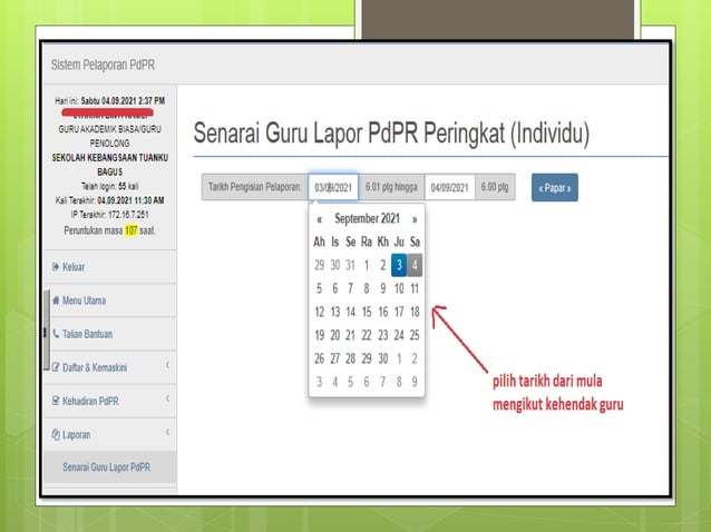 TUTORIAL_BAGAIMANA_SEMAK_PELAPORAN_PDPR_DAN_KEHADIRAN_MURID_UTK (2).pptx