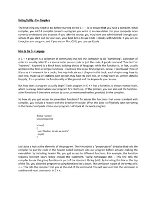 Tutorial basic of c ++lesson 1 eng ver | PDF
