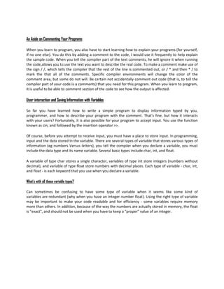 Tutorial basic of c ++lesson 1 eng ver | PDF