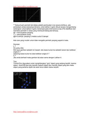Tutorial belajar autocad 2 dimensi dan 3 dimensi | PDF