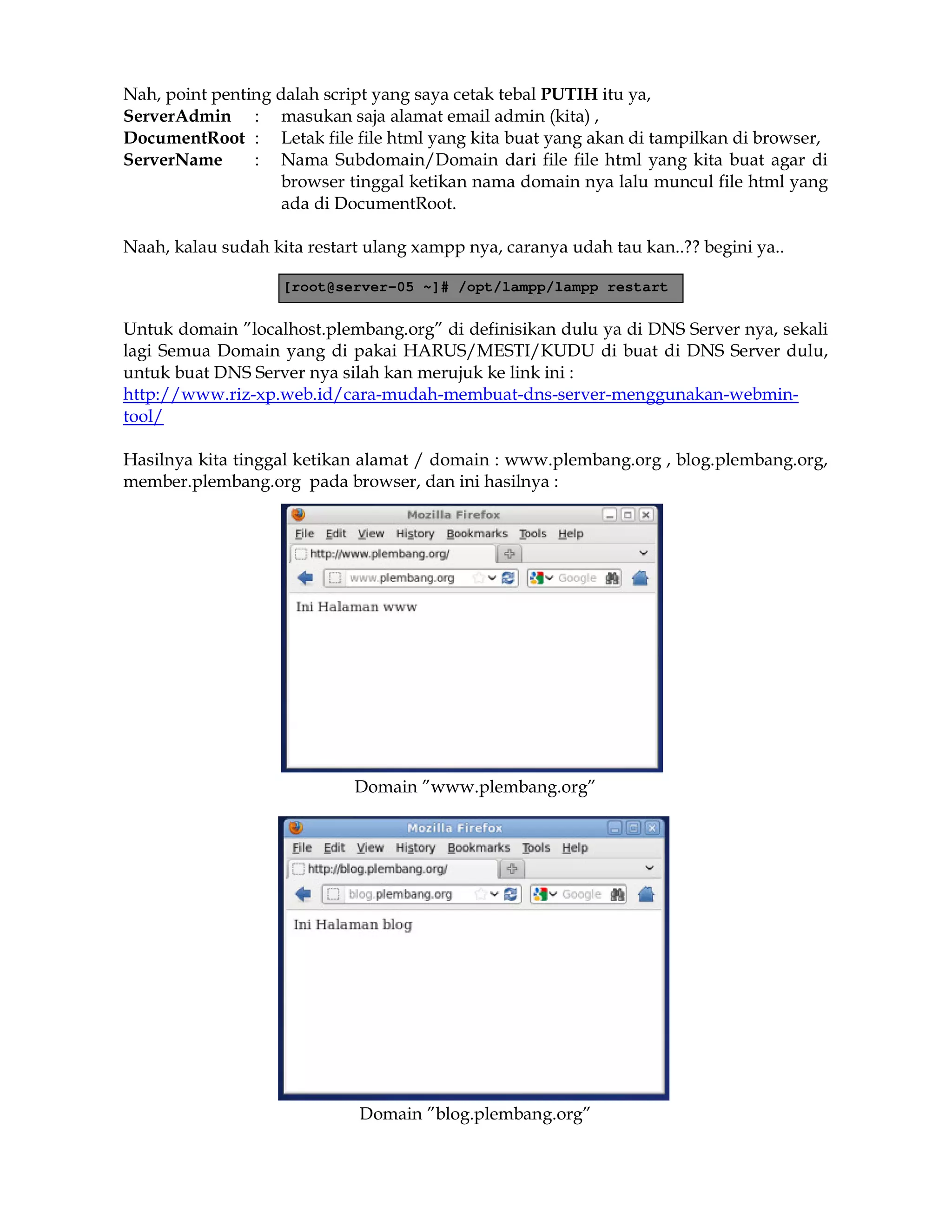 Tutorial belajar membuat virtualhost di xampp linux | PDF