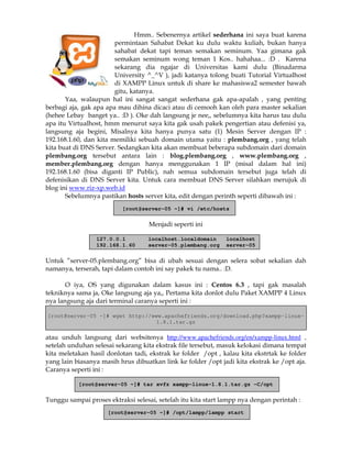 Tutorial belajar membuat virtualhost di xampp linux | PDF