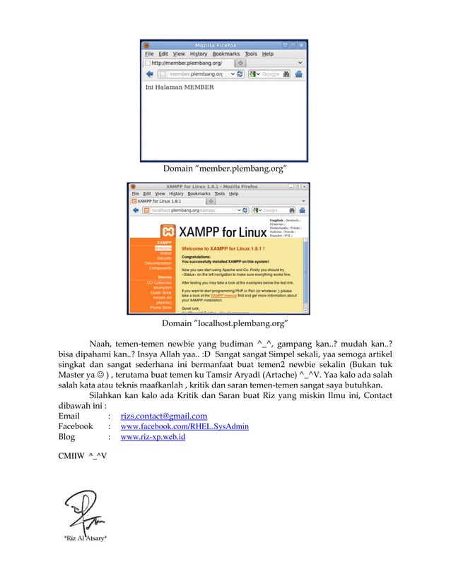 Tutorial belajar membuat virtualhost di xampp linux | PDF