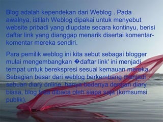 Tutorial bikin blog | PPT