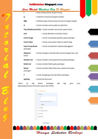 Tutorial blog pemula | PDF