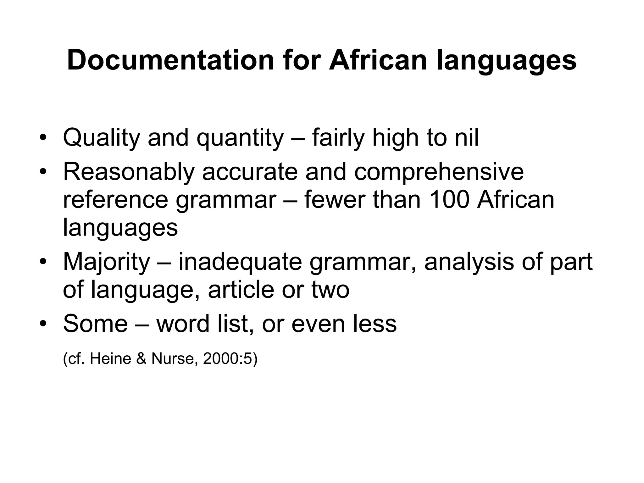 African Language Families and their Structural Properties | PPT