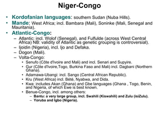 African Language Families and their Structural Properties | PPT