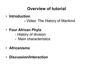 African Language Families and their Structural Properties | PPT
