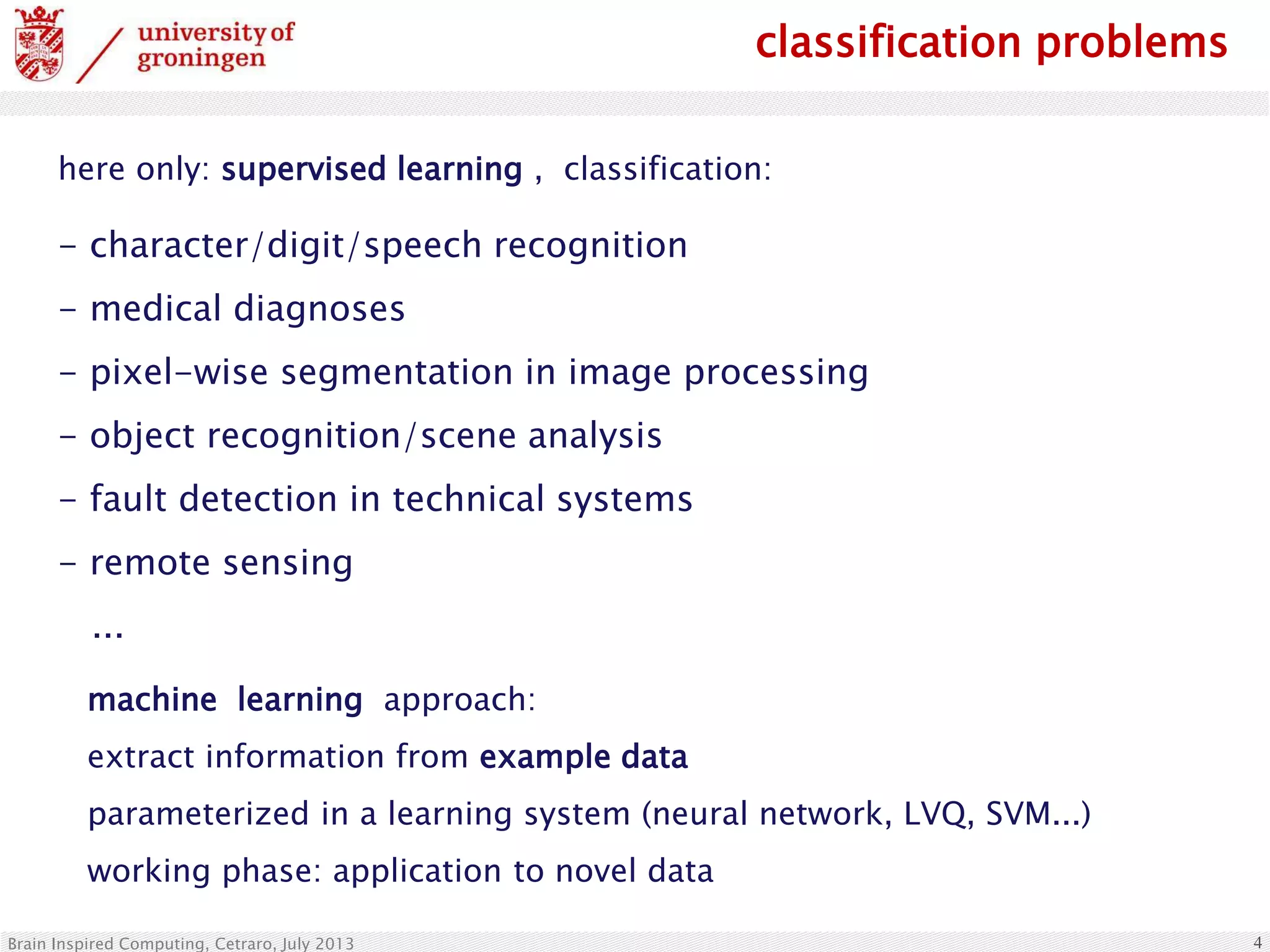 2013: Prototype-based learning and adaptive distances for ...
