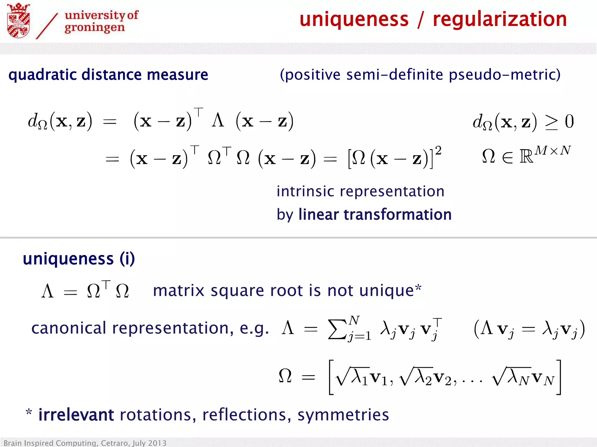 2013 Prototype Based Learning And Adaptive Distances For Classification Ppt
